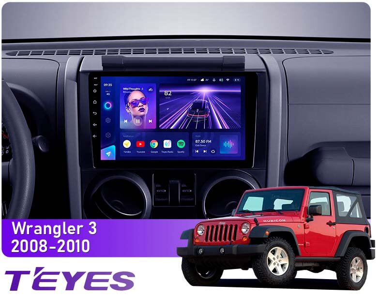 Штатная магнитола Teyes CC3 6+128 Gb Jeep Wrangler 3 JK 2008-2010 (F1 ...